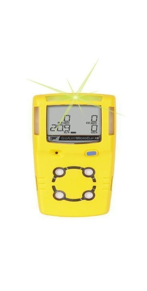 BW GasAlertMicroClip XL Multi-Gas Detector, % LEL, O2, H2S, CO